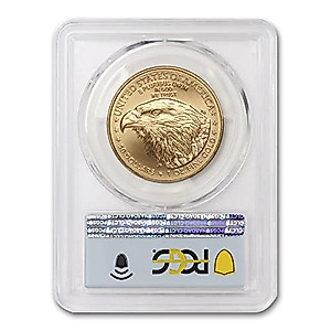 2022 W (W) 1 oz Gold American Eagle Coin Gem Uncirculated (First Day of Issue - Struck at West Point - Flag Label) 22K $50 PCGS GEMUNC