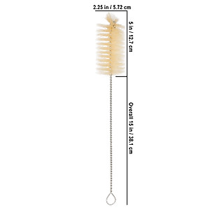 Redecker Pig Bristle Baby Bottle Brush with Flexible Wire Handle, Set of 2, 16-Inches, Made in Germany