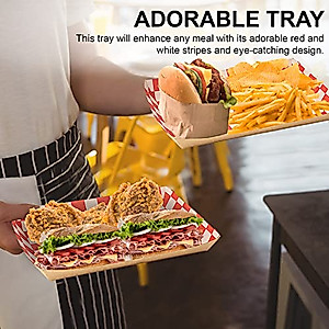 MT Products Red and White Kraft Checkerboard 10 inch School Lunch or Cafeteria Food Tray - Pack of 20 - Size: 10.5” x 7.5” x 1.5” inches Made in The USA