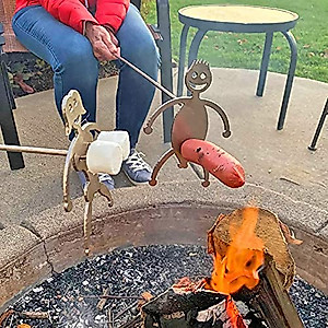 Kabob skewers,Stainless Steel Hot Dog Marshmallow Roaster,Funny Metal Craft Barbecue Fork, Human Design Barbecue Fork for Outdoors, Family Gatherings, BBQ Party (Girl)