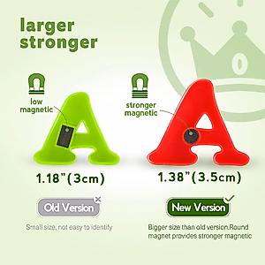 Coogam Alphabet Magnetic Letters Numbers Colorful ABC 123 Refrigerator Fridge Magnets Uppercase Lowercase Vocabulary Educational Toy Set for Preschool Learning Spelling Counting