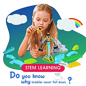 WOOLIKE STEM Robot Building Kits Toys 100+ in 1 Robot Science Kits 378 Pieces DIY Educational Building Blocks for Kids Ages 6+ Years Old Makerzoid