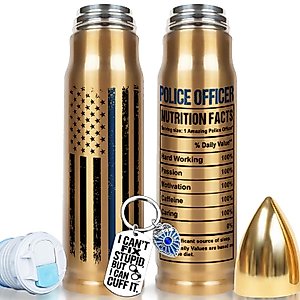 17 oz Police Tumblers For Men, Police Coffee Tumbler With Keychain - Birthday Christmas Gift For Police Officer Dad Grandpa Husband Brother, Retirement Gifts & Graduation Gifts For Police Officer