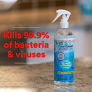 CleanSmart Daily Surface Spray Disinfectant Kills 99.9% of Viruses, Bacteria, Mold and Fungus, 16 oz Bottle (Pack of 3)