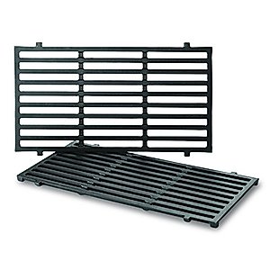 Weber Porcelain-Enameled Cooking Grates for Spirit 200 Series Gas Grills (2 Grates/pack) (17.5 x 10.2 x 0.5) , Black