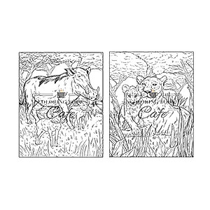 100 Wildlife Scenes: An Adult Coloring Book Featuring 100 Most Beautiful Wildlife Scenes with Animals, Birds and Flowers from Oceans, Jungles, Forests and Savannas
