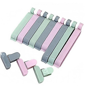 SiaCroly 12 Pieces Food Clips, Plastic Food Bag Clips Reusable Bag Clips for Food Storage Colorful Sealing Clips for Snack, Coffee, Home, Kitchen, Travel, Camping (3 Sizes)