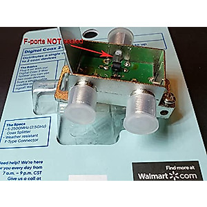 SplitterPRO - Digital Splitters Professionals Install Every Day Across The U. S. A. 2-Way Coaxial Cable Splitter, 1 GHz for HDTV/4K/8K TV, High Speed Internet (Not for Satellite Dish Connections)