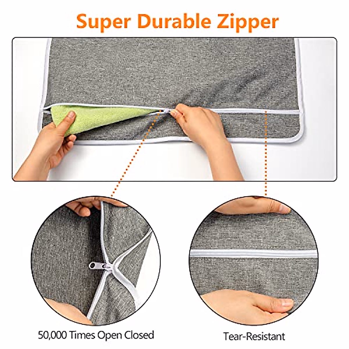 ANSTROUT XL Hanging Laundry Hamper, Extra Large Tear-resistance Door Hamper with 2 Types Hooks for Dirty Clothes, Save Bathroom Space Hanging Laundry Bag (36.5x 22 Inch ,Grey)