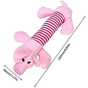 OHKEIYOY Cute Pet Dog Cat Plush Sound Dog Toys Funny Fleece Durability Chew Molar Toy Fleece Plush Dog Toy Fit for All Pets