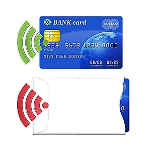 RFID Blocking Sleeves, Pack of 15 (Credit Card Holders Only) for Identity Theft Protection, Perfectly Fits in Wallet/Purse white