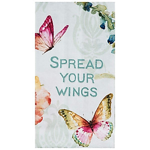 C&F 2 Piece Printed Butterfly Flour Sack Kitchen Towel Set
