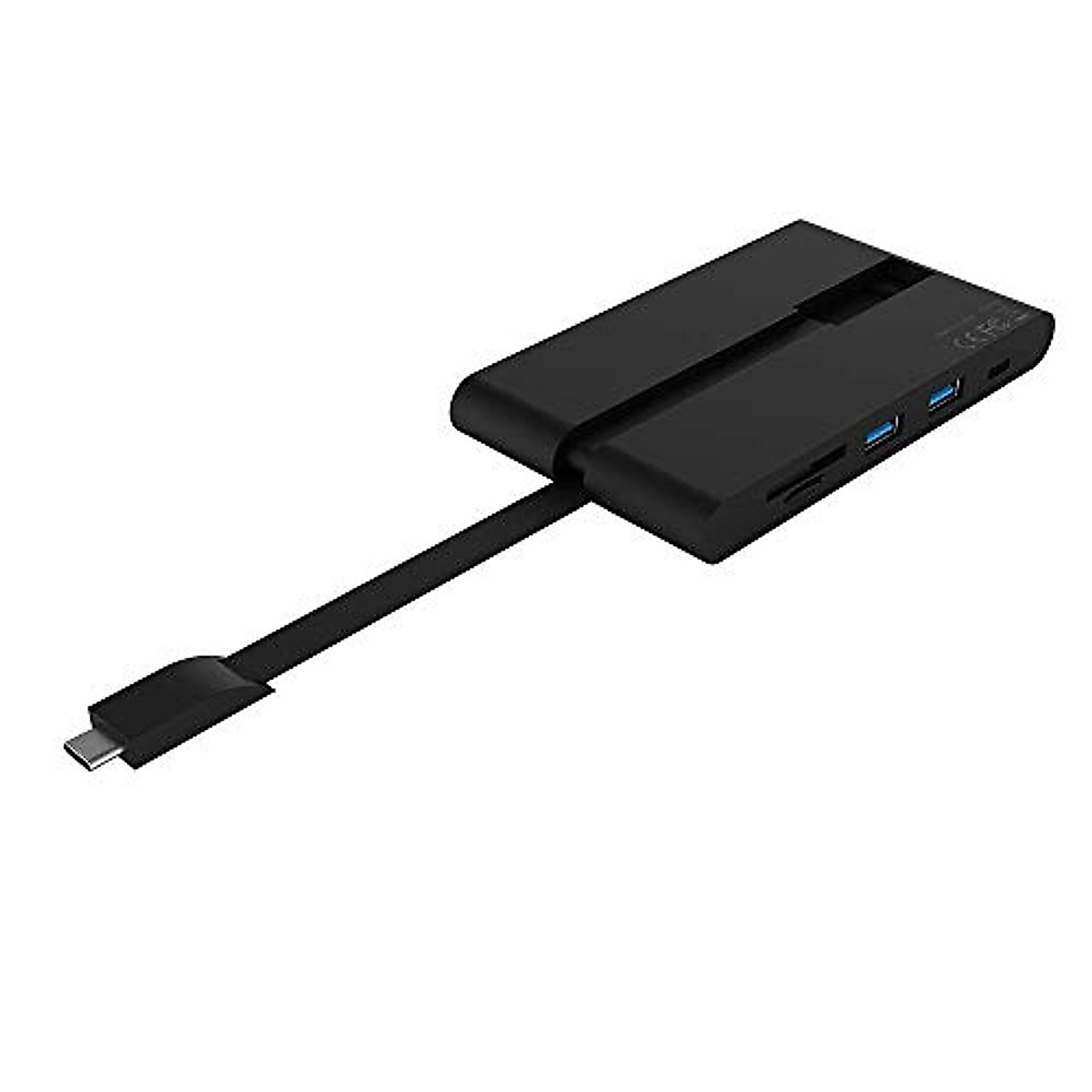 PNY 9 in 1 Mini Portable USB-C Power Hub with Integrated USB-C Cable for USB-C Compatible Devices with 2xUSB-C Ports, 2xUSB-A 3.1 Ports, 1xHDMI Port, 1xVGA Port, SD/microSD Slots, PNY Mini USB-C Hub