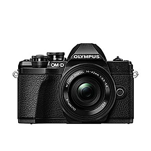 Olympus OM-D E-M10 Mark III Kit, Micro Four Thirds System Camera (16 Megapixel, 5-Axis Image Stabilisation, Electronic Viewfinder) + M.Zuiko 14-42 mm EZ Zoom Lens + M.Zuiko 40-150 mm Telezoom, Black