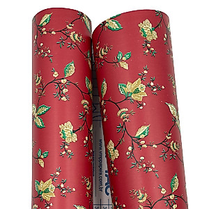 Yifely Boho Red Leaf Shelf Liner Removable Cabinet Drawer Covering Vinyl Paper Christmas Wall Decor 17.7 Inch by 9.8 Feet