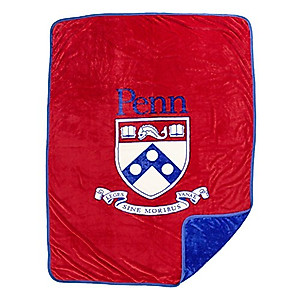 Dormitory 101 U Penn Premium Quality Plush Fleece Blanket - X Large 60"X80". Fits Queen or Twin XL Bedding. Great Gifts!