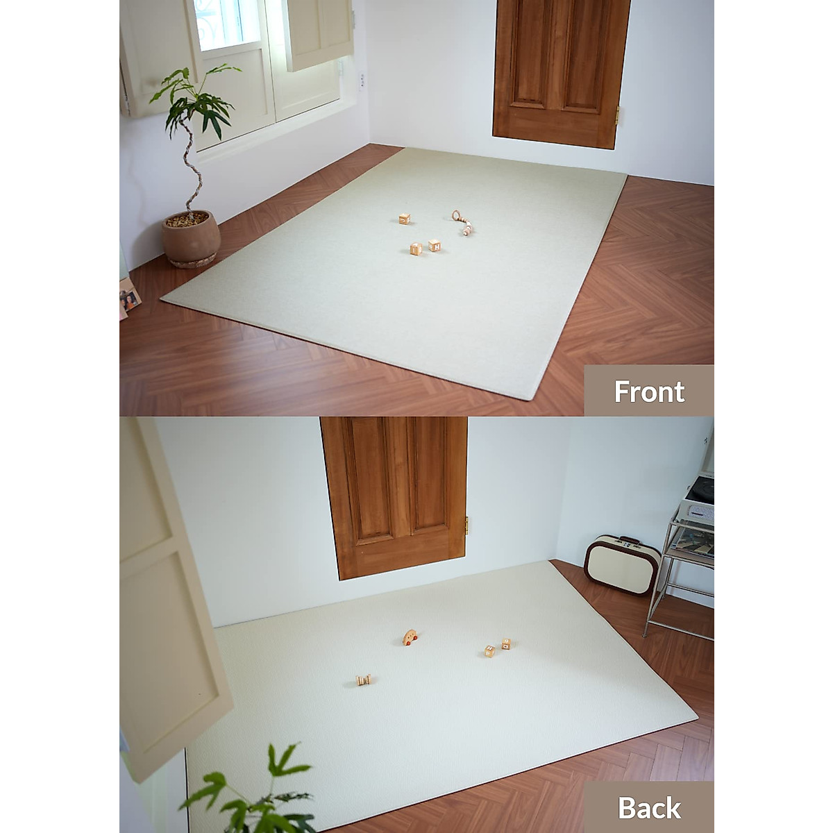 Baby Care Play Mat (Medium, Hygge - Aztec & Arbor) 73" x 49" Original One-Piece Reversible Rollable Waterproof Play Mat for Infants, Babies, Toddler, and Kids