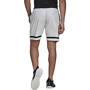 adidas Men's Tennis Club Shorts, White/Black, Small