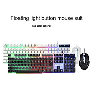 CNGY Keyboards Keyboard& Mouse USB 180 Keys Backlight Mechanical Wired Gaming Keyboard Mouse Set For PC