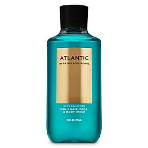 Bath and Body Works - Atlantic - Men's - 3 pc Bundle - Ultra Shea Body Cream, 2-in-1 Hair + Body Wash and Deodorizing Body Spray - (2020 Edition)