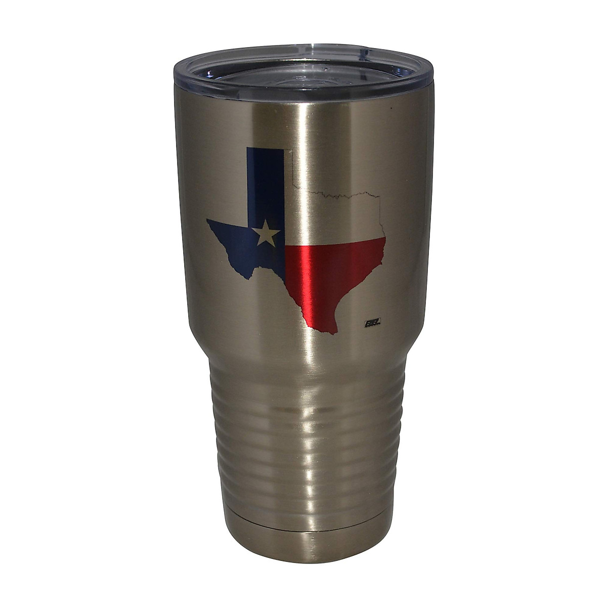 Rogue River Tactical Large Texas Flag 30oz.Stainless Steel Travel Tumbler Mug Cup w/Lid Vacuum Insulated Hot or Cold