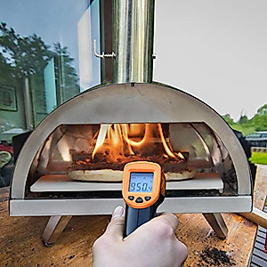 CHANGE MOORE 12 Inch Outdoor Pizza Oven Wood Fired with Insulated Lining, Portable Wood Pellet Pizza Oven with Cover, Pizza Stone, and Thermometer