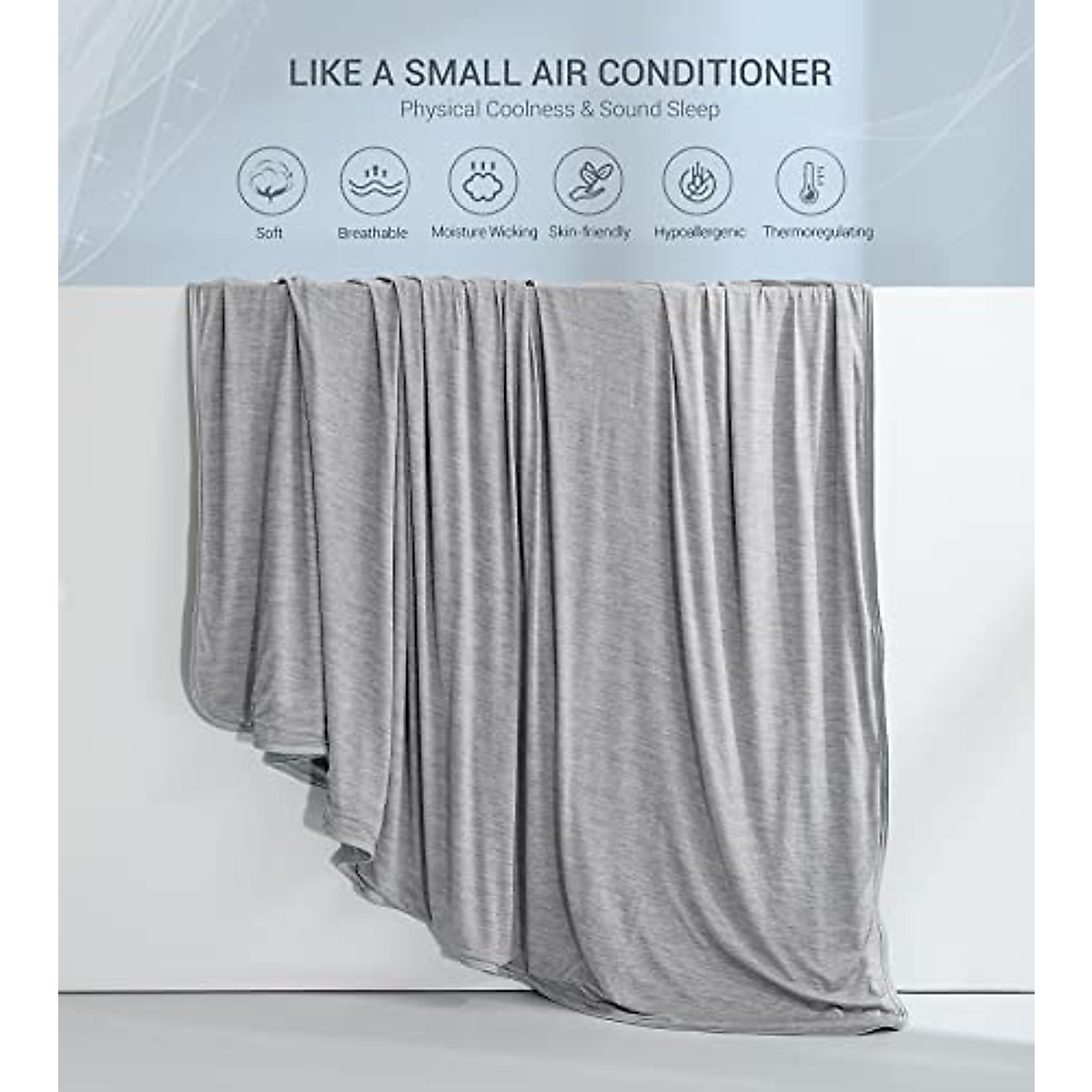 Marchpower Cooling Blanket for Kids Hot Sleepers, Arc-Chill Cooling Throw Blanket with Double-Sided Design, Japanese Cooling Fiber Absorbs Body Heat, Lightweight Soft Blanket for Sleeping Baby Travel