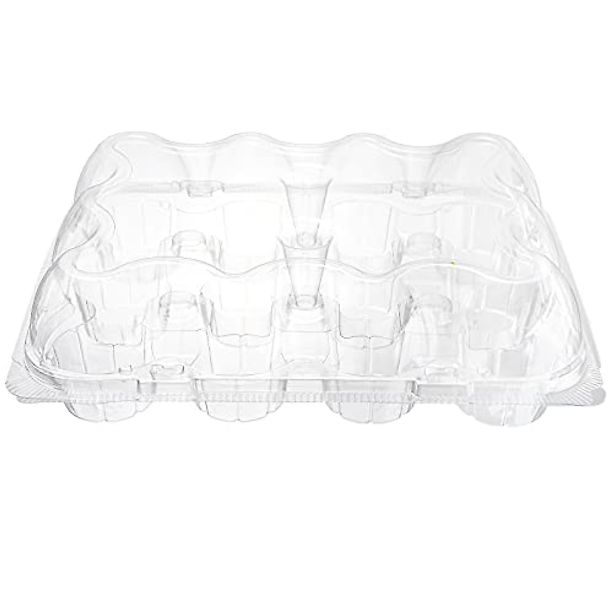 Hedume 12 Pack Cupcake Carrier, 12 Counts Stackable Cupcake Boxes, Clear Cupcake Container with Detachable Lid for Cupcakes, Muffin, BPA-free