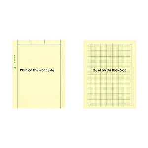 National Computation Pad, 5 x 5 Quad Ruling and Unruled, 8.5" x 11", 200 Sheets (42389), Green