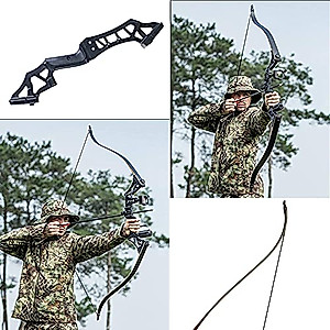 SinoArt Falcon 60" Takedown Hunting Recurve Bow Metal Riser 30 35 40 45 50 55 60 65 70 Lbs Black/Camo Right Handed(60 LBs)