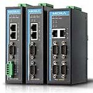 MOXA NPort IA5150A-T 1-Port RS-232/422/485 Industrial Automation Serial Device Server with Serial/LAN/Power Surge Protection, Two 10/100BaseT(X) Ports with Single IP, -40 to 75°C op Temp.