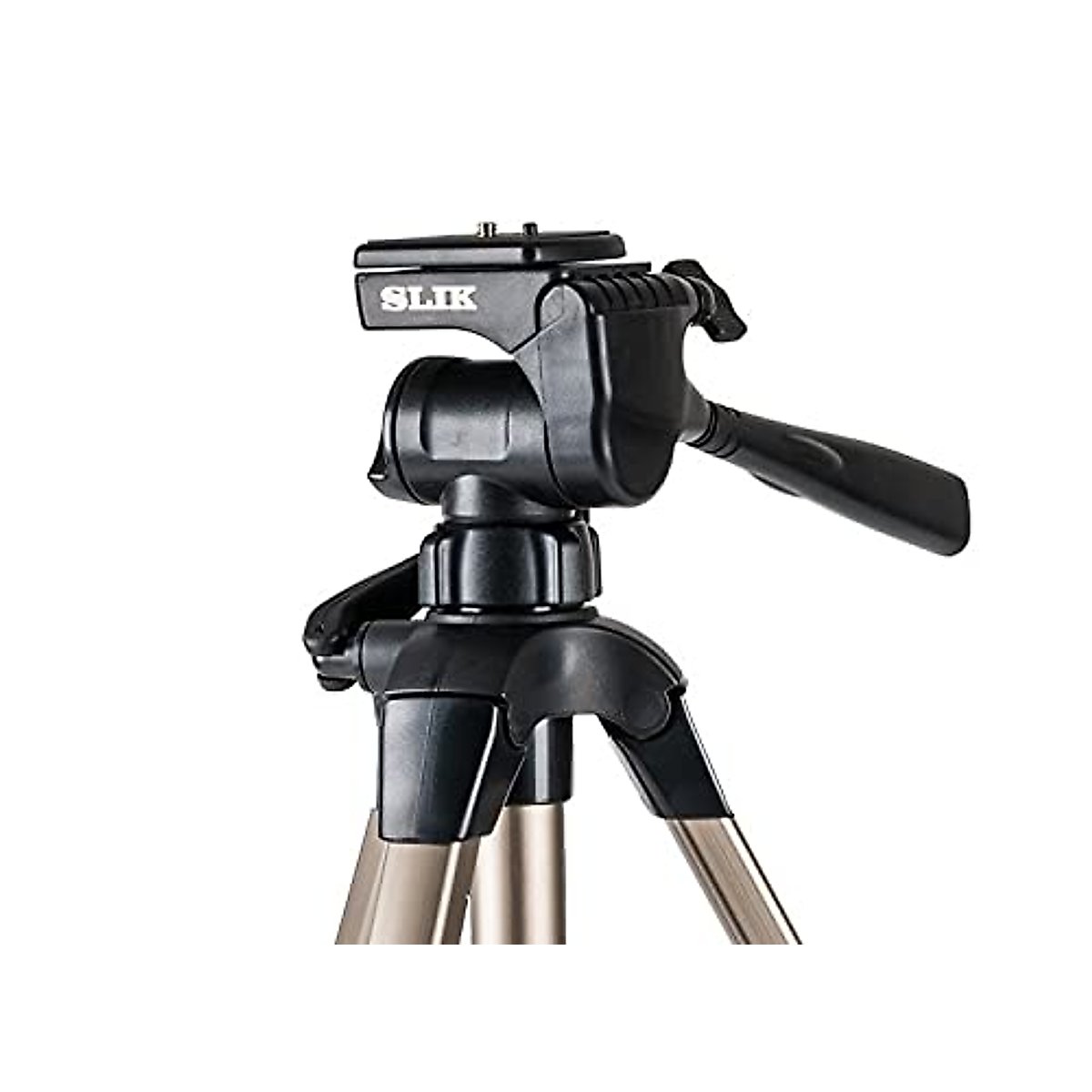 Slik U9000 Tripod with 3-Way Fluid-Effect Head and Built-In Bubble Level,Silver