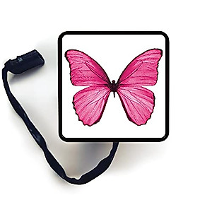 Black11 Designs Hitch Cover Art – Pink Butterfly - Custom Designed Trailer Receiver LED Brake Light for 2 x 2 inch Tow Hitch Car Truck Accessories