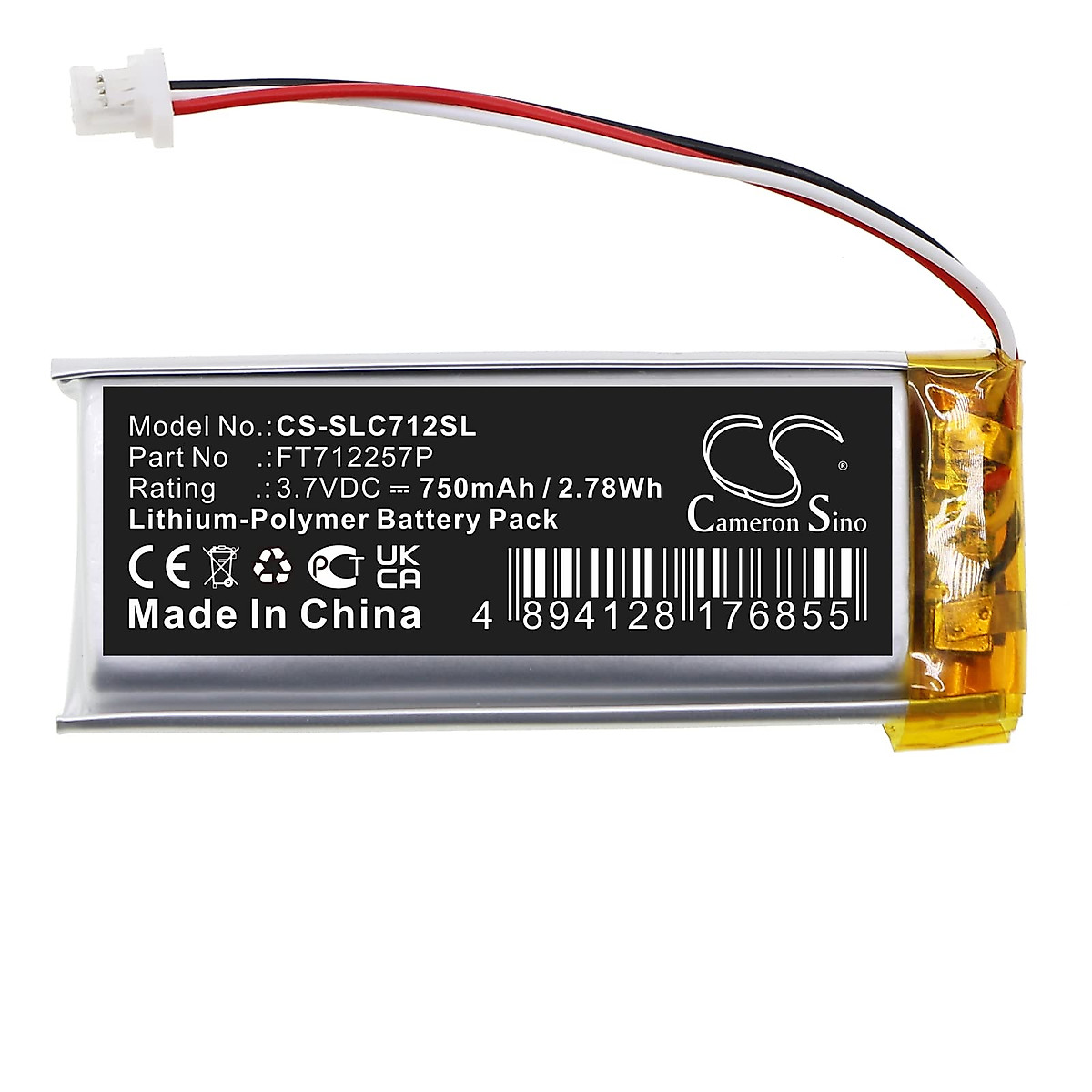 Replacement Battery for Nimbus Controller FT712257P (750mAh) Li-Polymer
