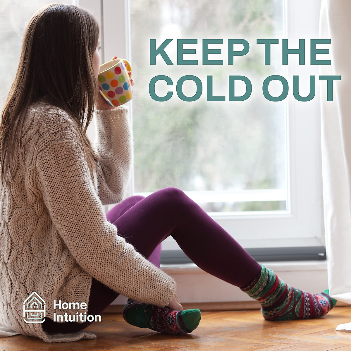 Home Intuition 36 inch Twin Door Draft Stopper for Bottom of Doors Weather Stripping, Black, 1 Pack