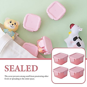 Kichvoe 4pcs Boxes Packing Crisper Mini Meal Prep Sealed Container Freezer Containers for Food Vegetables Container Food Storage Containers Fruit Storage Containers for Fridge Pp