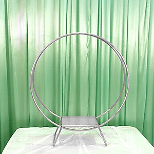 LOYALHEARTDY Wedding Arch Cake Stand Metal Flower Stand Cupcake Holders Stand Dessert Display Decorative Background Wedding Reception Events Party Decorations (80CM/Silver-B)