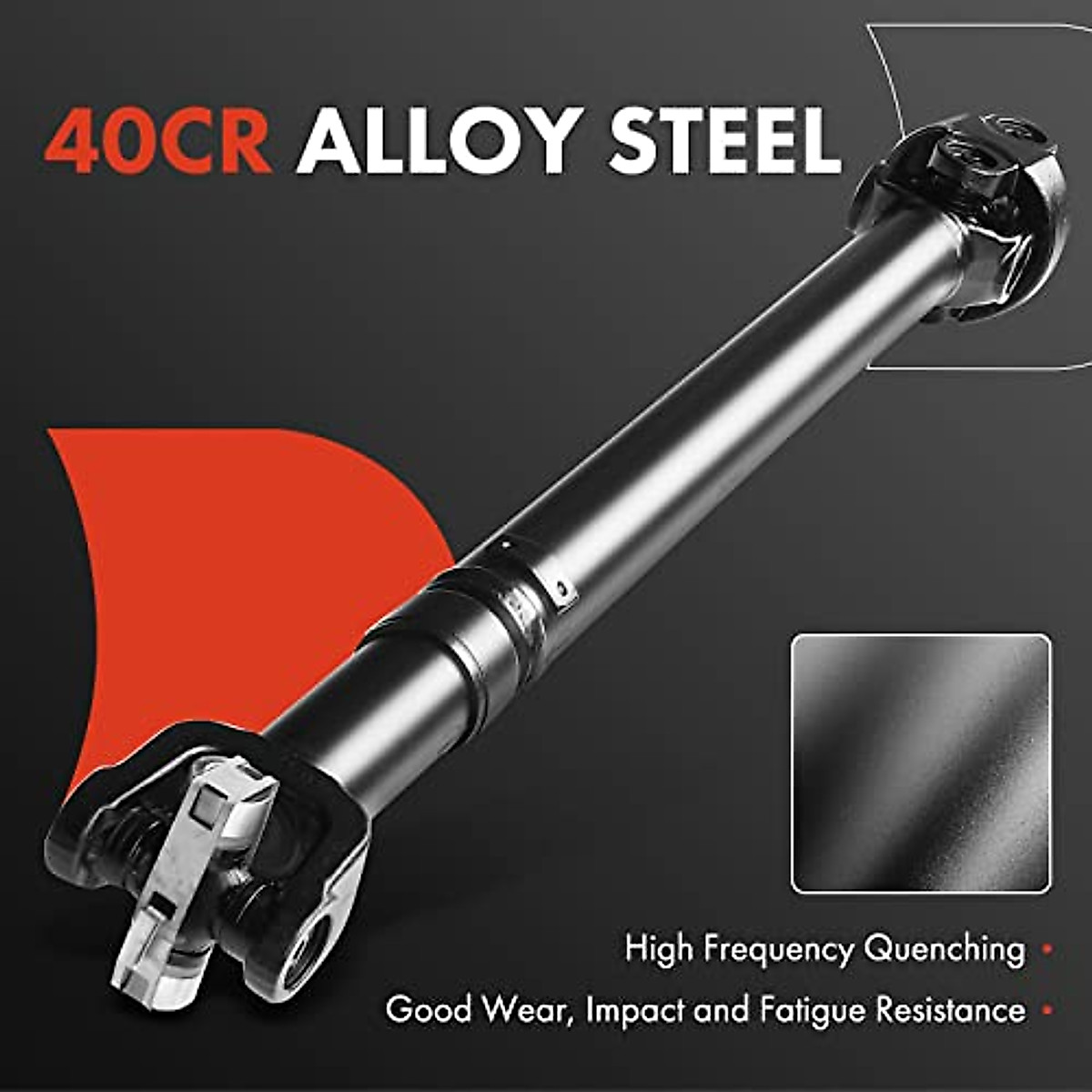 A-Premium Front Complete Drive Shaft Prop Shaft Driveshaft Assembly Compatible with Jeep Cherokee 1987-2001, Comanche 1987-1992, Wagoneer 1987-1990, 4WD Automatic Transmission, Replace# 53005542