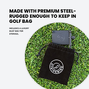 Stripebird - Original Magnetic Golf Cart Phone Holder (Black), Golf Caddy, Coolest Golf Cart Accessories, Cool Golf Gadgets, Slim Smartphone Mount