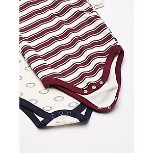 Hudson Baby Unisex Baby Cotton Bodysuits, Football, 3-6 Months