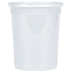 Kosherific Premium Plastic Food and Deli Storage Containers With Airtight Lids 32oz (8 Count) | Stackable, Freezer Safe, Leakproof