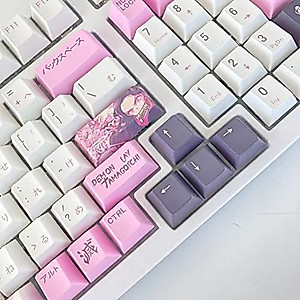 Two-Dimensional PBT Sublimation Original Factory extensive Universal Mechanical keycaps (Midouzi keycap 135 Keys)