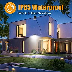 TFKK 200W Solar Street Light Waterproof, 16ft Wire Light Sensor Solar Parking Lot Lights, 20000LM Solar Security Flood Lights Outdoor, 8000K LED Solar Lights for Outside Garden Yard Path