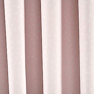 Lush Decor Pixie Fox Geo Blackout Window Curtain Panel, Single Panel, 52" W x 84" L, Pink - 100% Blackout Curtains - White & Pink Curtains for Kids & Baby - Geometric Dots - Bedroom & Nursery Decor