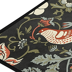 WIHVE Kitchen Mat William Morris Vintage Flowers Floor Mat Waterproof Non-Slip Standing Mat Comfort Floor Mat Rug for Home,Office,Sink,Laundry,Desk