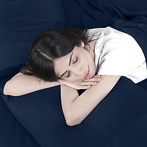 Utopia Bedding Full Bed Sheets Set - 4 Piece Bedding - Brushed Microfiber - Shrinkage and Fade Resistant - Easy Care (Full, Navy Blue)