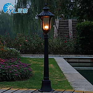 Enlylyog Fashion Simple Retro Home Garden Villa Lamp Outdoor Courtyard Lamp Commercial Hotel Garden Outdoor Lawn Lamp Pedestrian Street Column Head Lamp