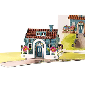 iGifts And Cards Home Sweet Home 3D Pop Up Greeting Card - Cool Housewarming Present, House Surprise Gift, Homeowner Appreciation, Homecoming Celebration, Welcome Neighbor, Moving Announcement - 6x8