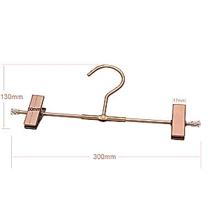 20Pack Koobay 30CM Rose Gold Clothes Hangers with 2 Adjustable Clips Pants Hangers