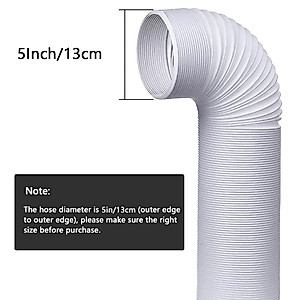 Bysameyee Portable Air Conditioner Hose Extention Coupler, Universal 5.9 Inches (150MM) AC A/C Exhaust Vent Hose Connector Coupling Fits Clockwise and Counter-Clockwise 5.9” Thread Hose